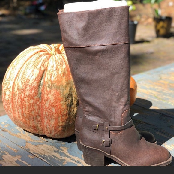 XOXO | Shoes | Xoxo Riding Boots Nwob Size 9 Brown Buckle New | Poshmark